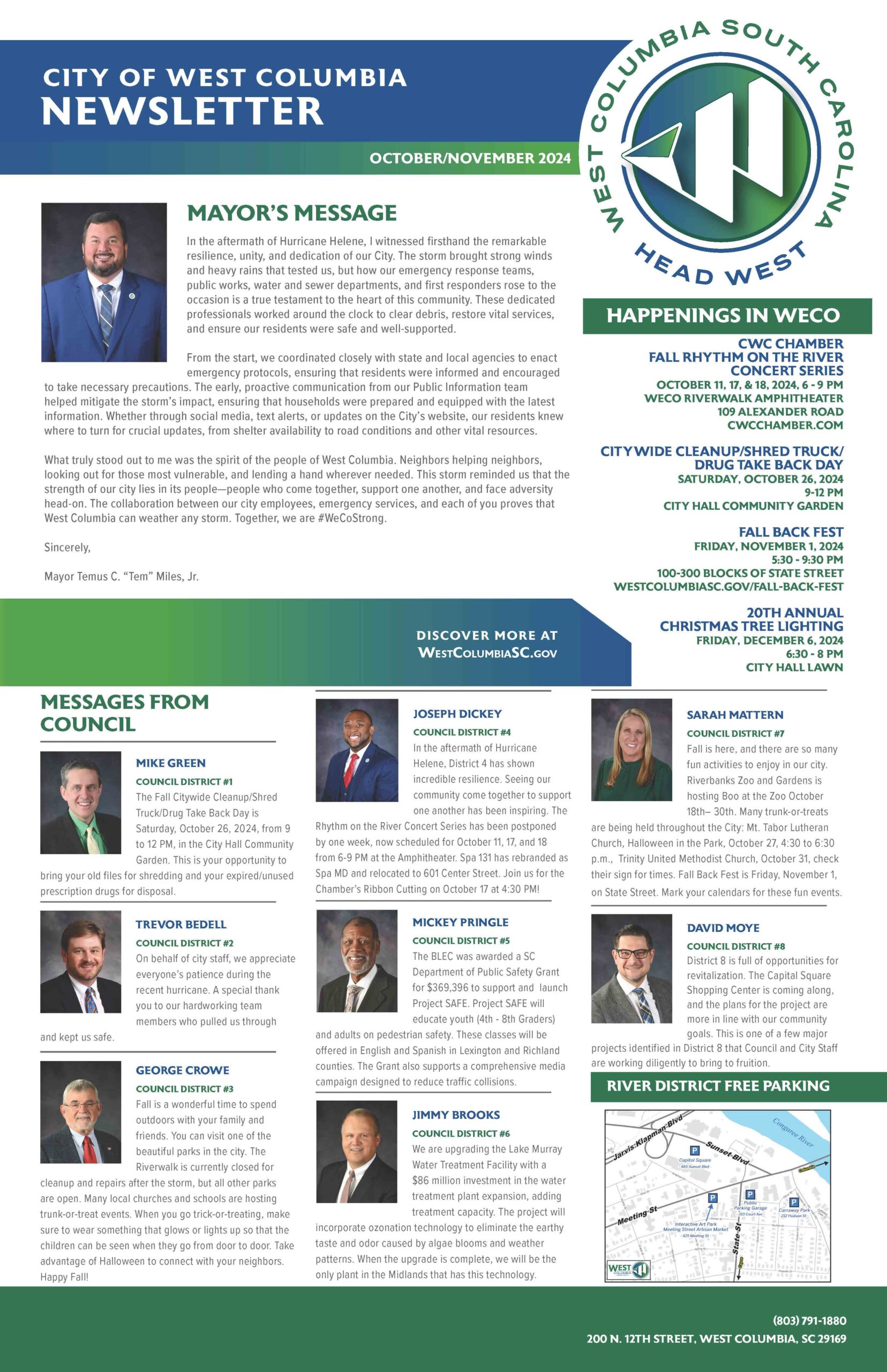 October-November 2024 City Newsletter - City of West Columbia