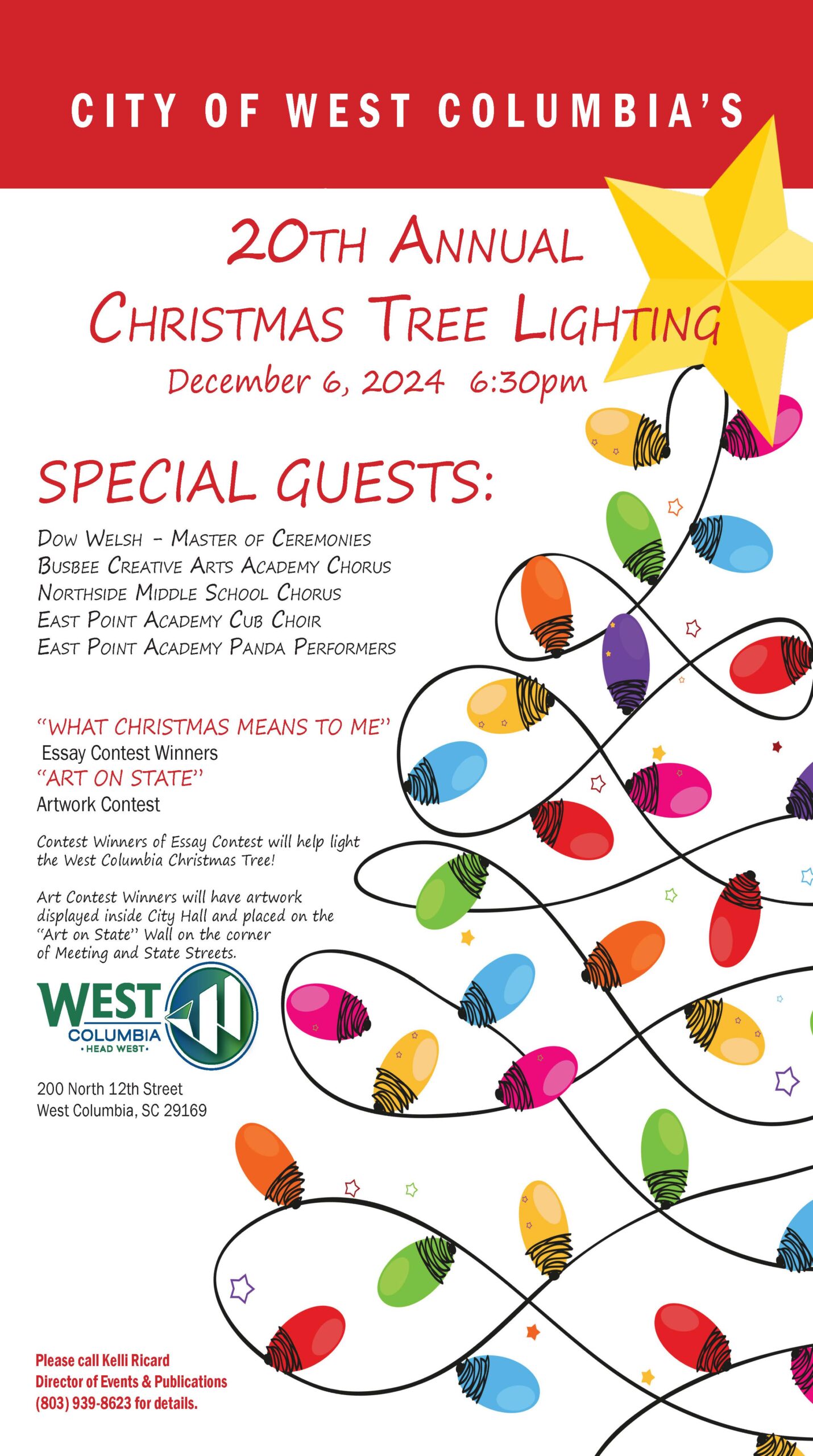 West Columbia Christmas Tree Lighting - City of West Columbia