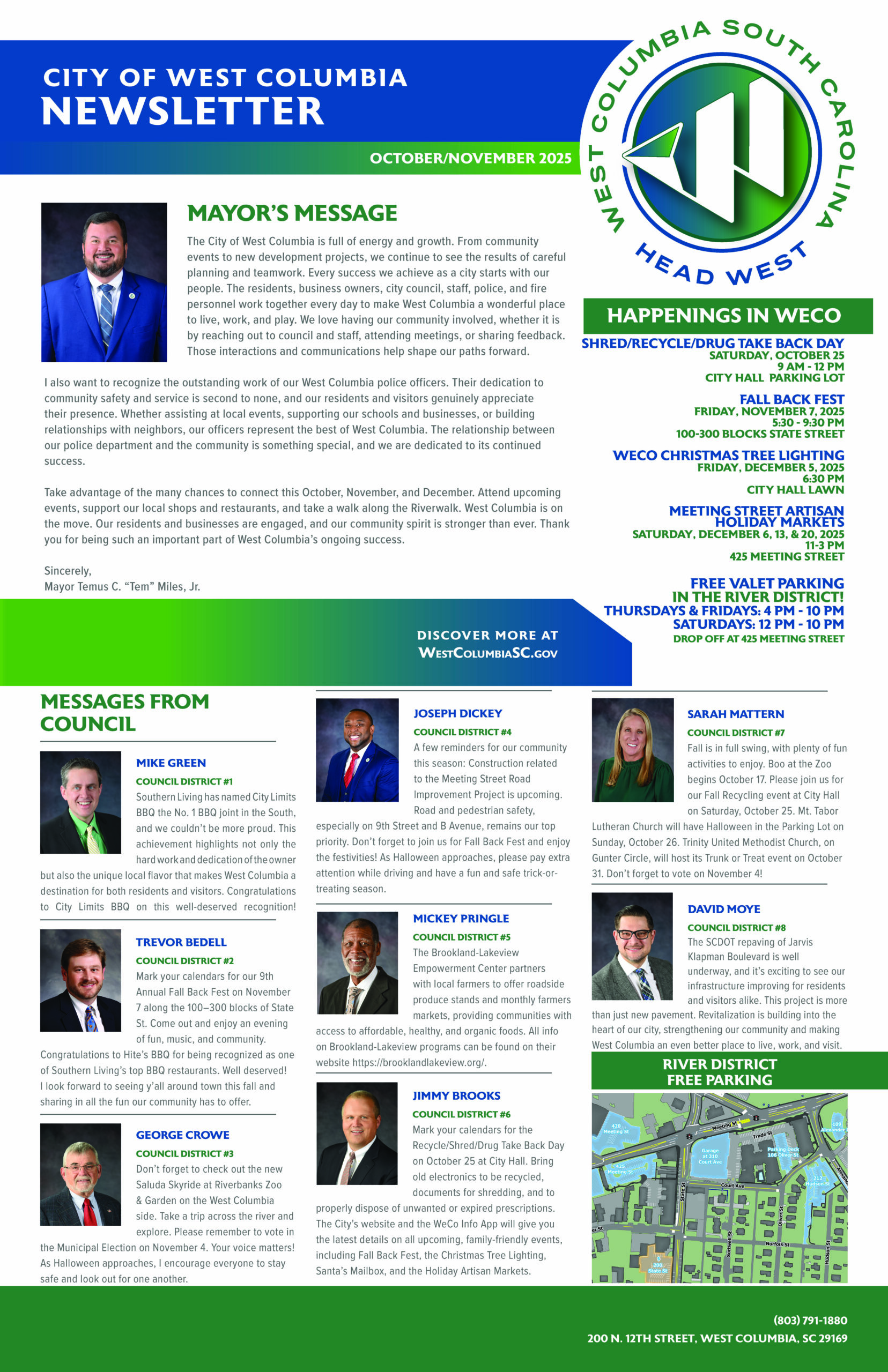 October/November 2025 City Newsletter - City of West Columbia