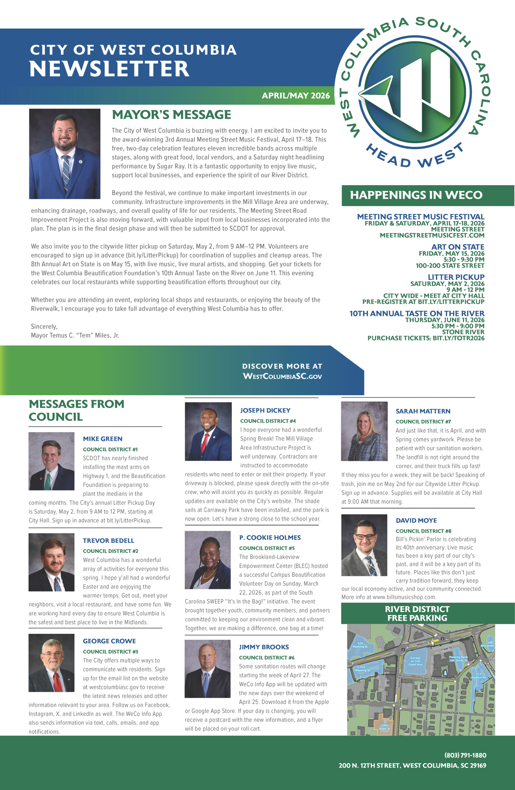 April - May 2026 City Newsletter - City of West Columbia